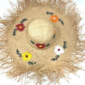 Hat Attack | Accessories | Hat Attack Floral Straw Charlotte Sun Hat In ...